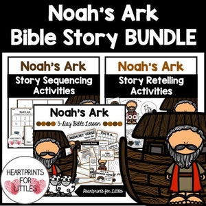 Noah's Ark Bible Story Bundle, 5-day Bible Lesson, Sequencing ...