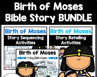 Baby Moses Sunday School Craft, Bible Story Activities for Kids, Moses ...