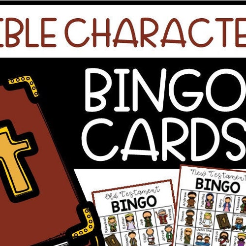 Bible Character Bingo Cards Bible Game Sunday School Game - Etsy