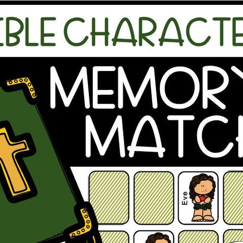 Bible Character Memory Match Game Bible Game for Kids Sunday - Etsy Bible Character Memory Match Game Bible Game for Kids Sunday - Etsy