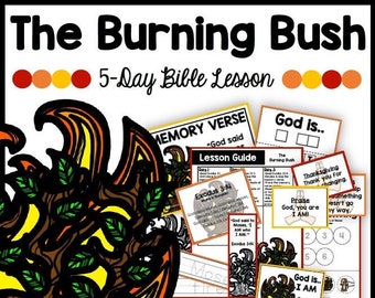 Moses and the Burning Bush Sunday School Craft Bible Story - Etsy
