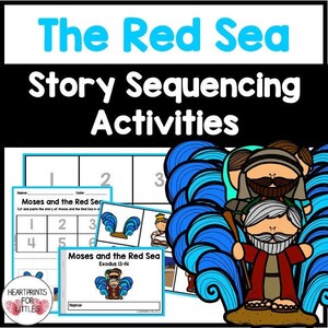 Moses and the Red Sea Bible Story Sequencing Activities for Kids ...