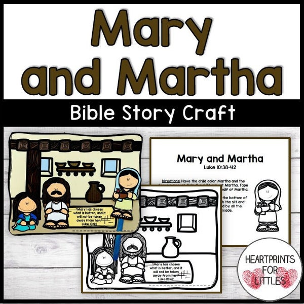 Mary and Martha Kids Crafts - Etsy