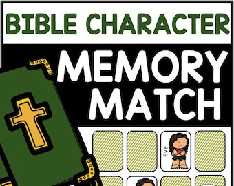 Bible Character Match Game - Etsy