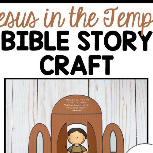 Jesus in the Temple Bible Craft for Kids Young Jesus in the - Etsy Ireland
