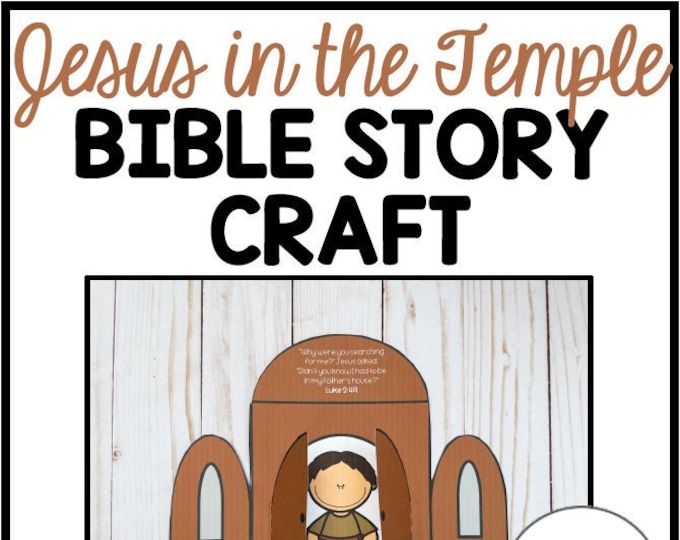 Jesus in the Temple Bible Craft for Kids Young Jesus in the - Etsy Canada