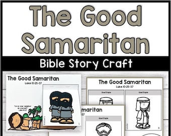 The Parable of the Good Samaritan Coloring Spinner Wheel Sunday School ...