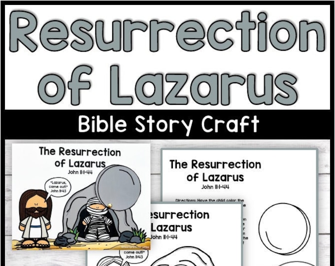 Jesus Raises Lazarus Coloring Spinner Wheel, Childrens Bible Activities ...