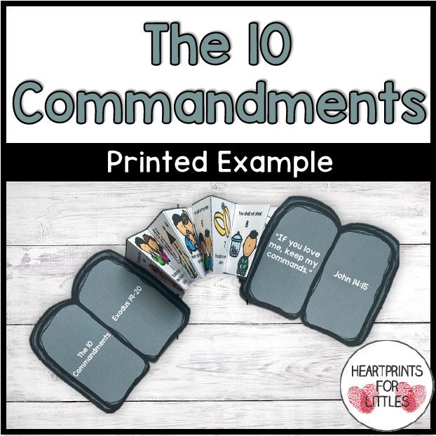 The 10 Commandments Bible Craft, Sunday School Activity and Craft ...