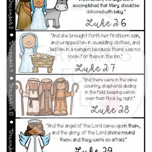 Advent Story Cards for Kids Christmas Story Cards Bible | Etsy