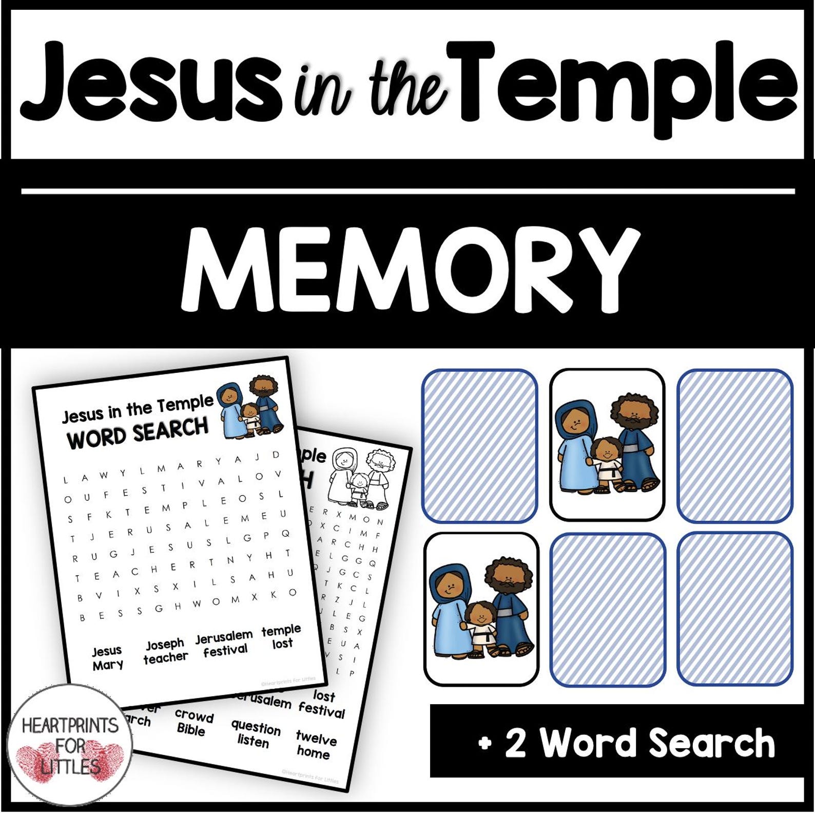 Jesus in the Temple Bible Story Games, Bingo, Memory Match, & More ...