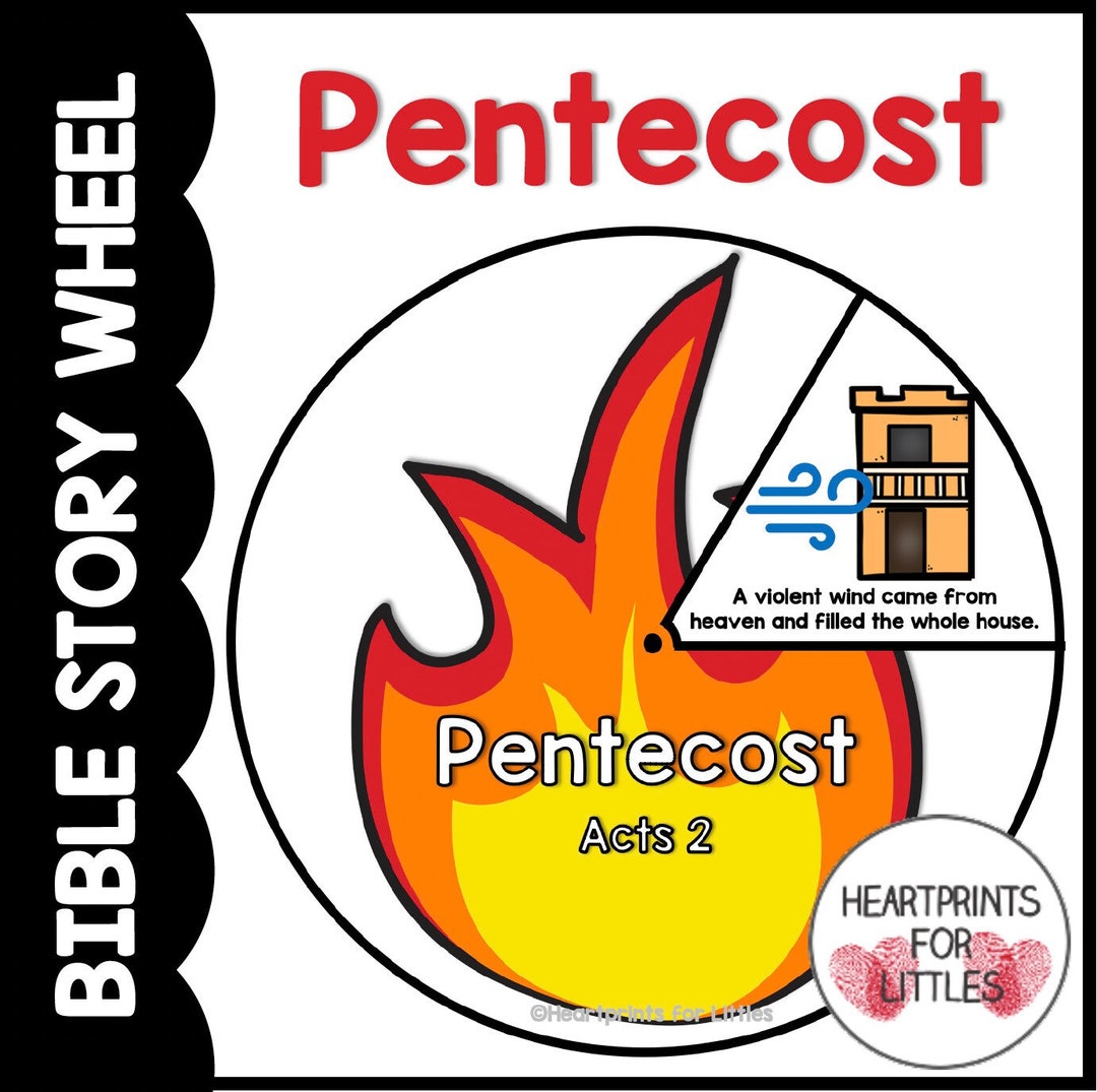 Pentecost Bible Story Wheel, the Coming of the Holy Spirit, Acts 2 ...