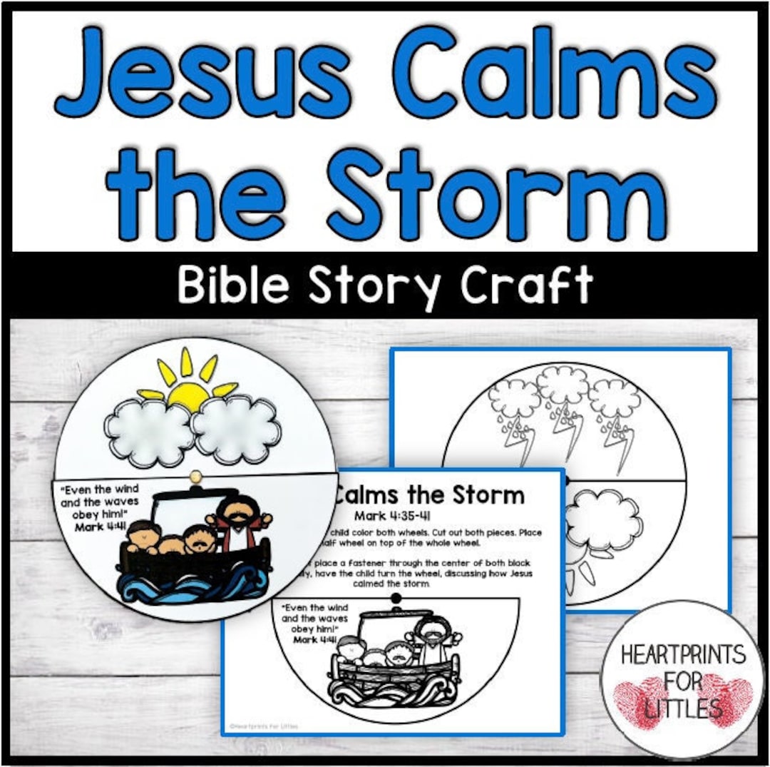 Jesus Calms the Storm Bible Craft for Kids, Sunday School Craft ...