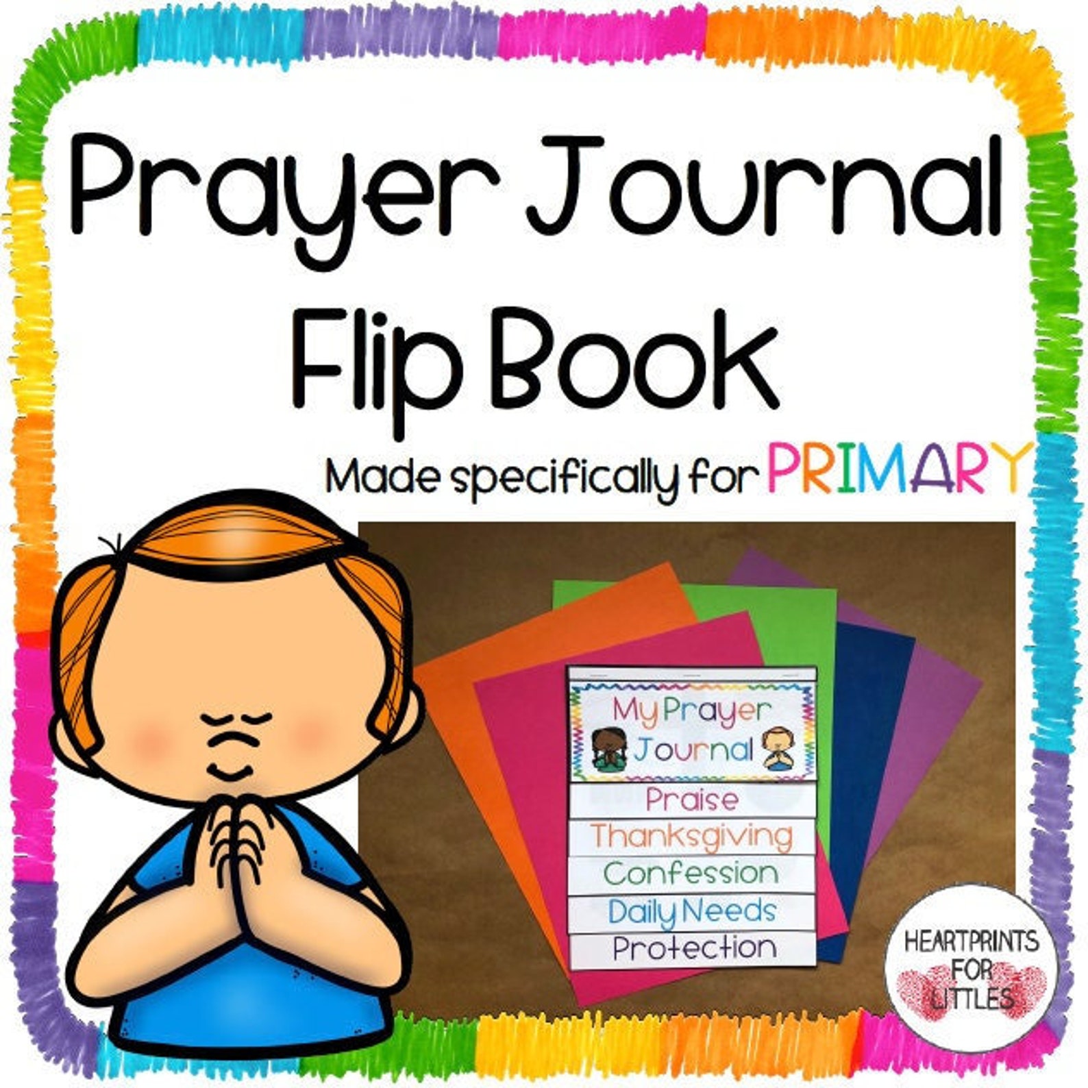 Prayer Journal Flip Book for Primary, Homeschool Printable, Sunday ...