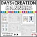 7 Days of Creation Classroom Banners, Bible Decorations, Church ...