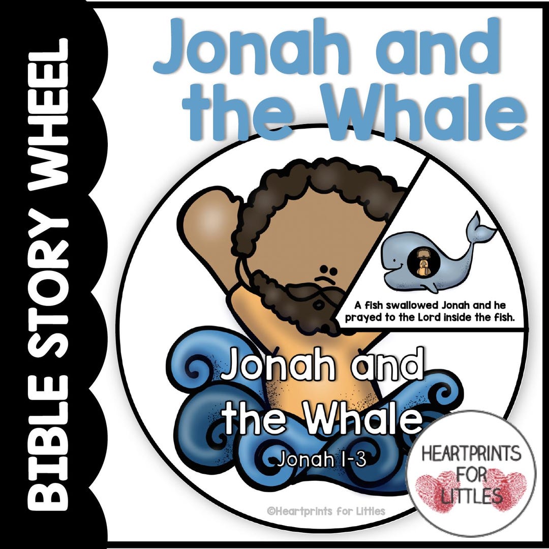 Jonah and the Whale Bible Story Wheel, Jonah 1-3, Bible Craft, Sunday ...