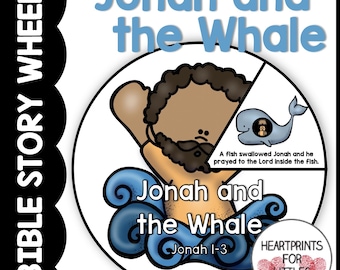 Jonah and the Whale Spinning Wheel Craft ENGLISH Printable Bible ...