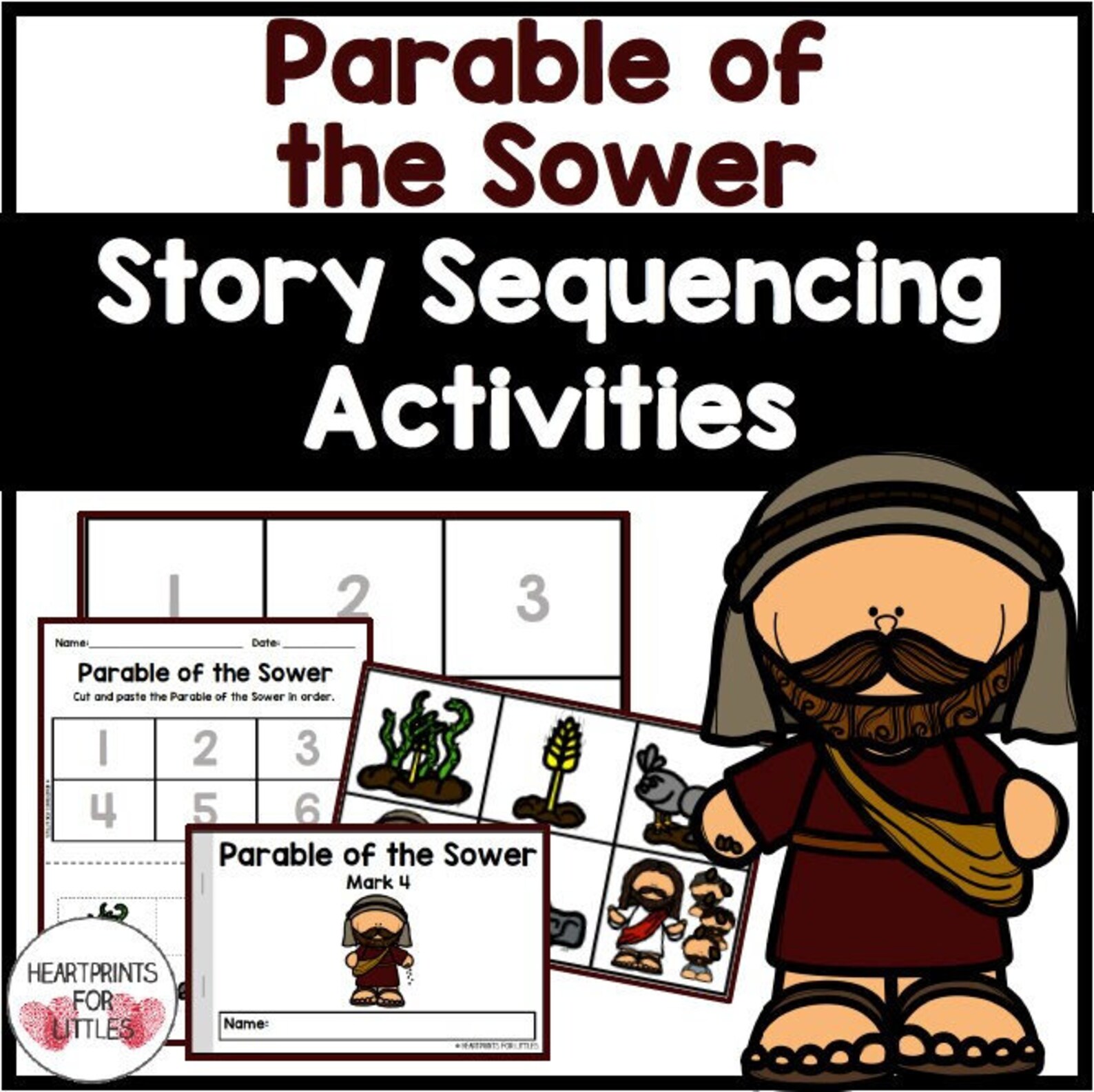 Parable of the Sower Bible Story Sequencing Activities for Kids ...