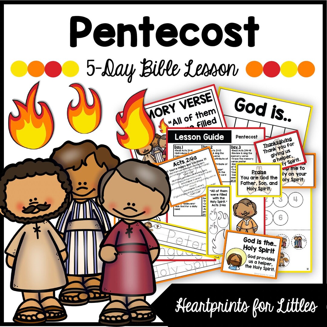 Pentecost 5-day Bible Lesson, Holy Spirit Bible Lesson, Acts 2 ...