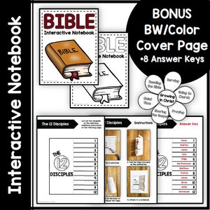 Bible Interactive Notebook for Multi-ages, Sunday School Activities ...