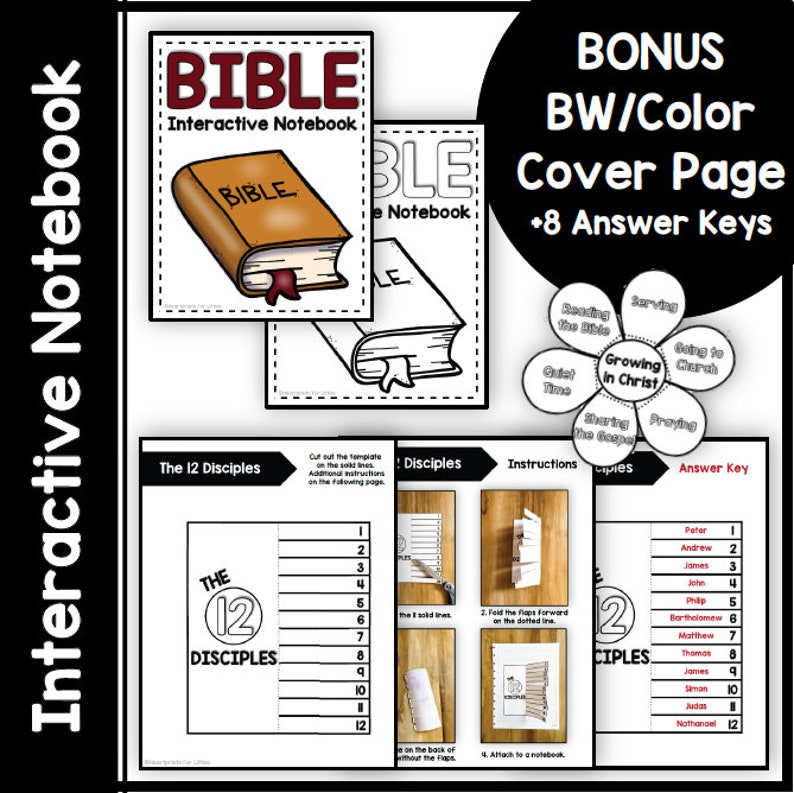 Bible Interactive Notebook for Multi-ages, Sunday School Activities ...