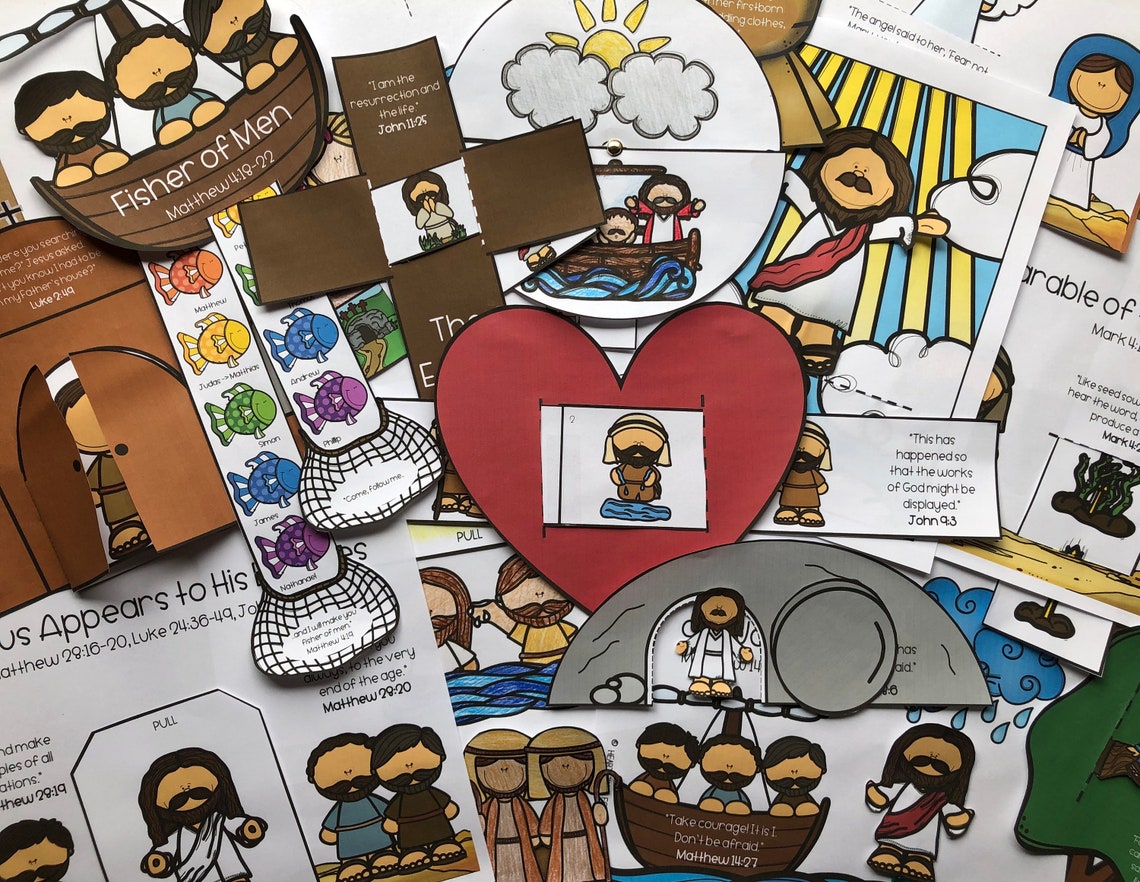 New Testament Bible Story Crafts Bundle 24 Bible Crafts for - Etsy