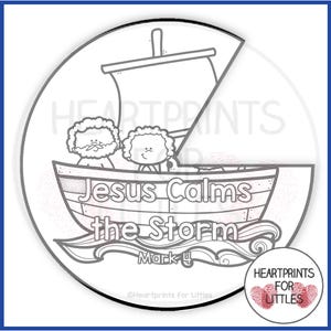 Jesus Calms the Storm Bible Story Wheel: Sunday School Craft (digital ...