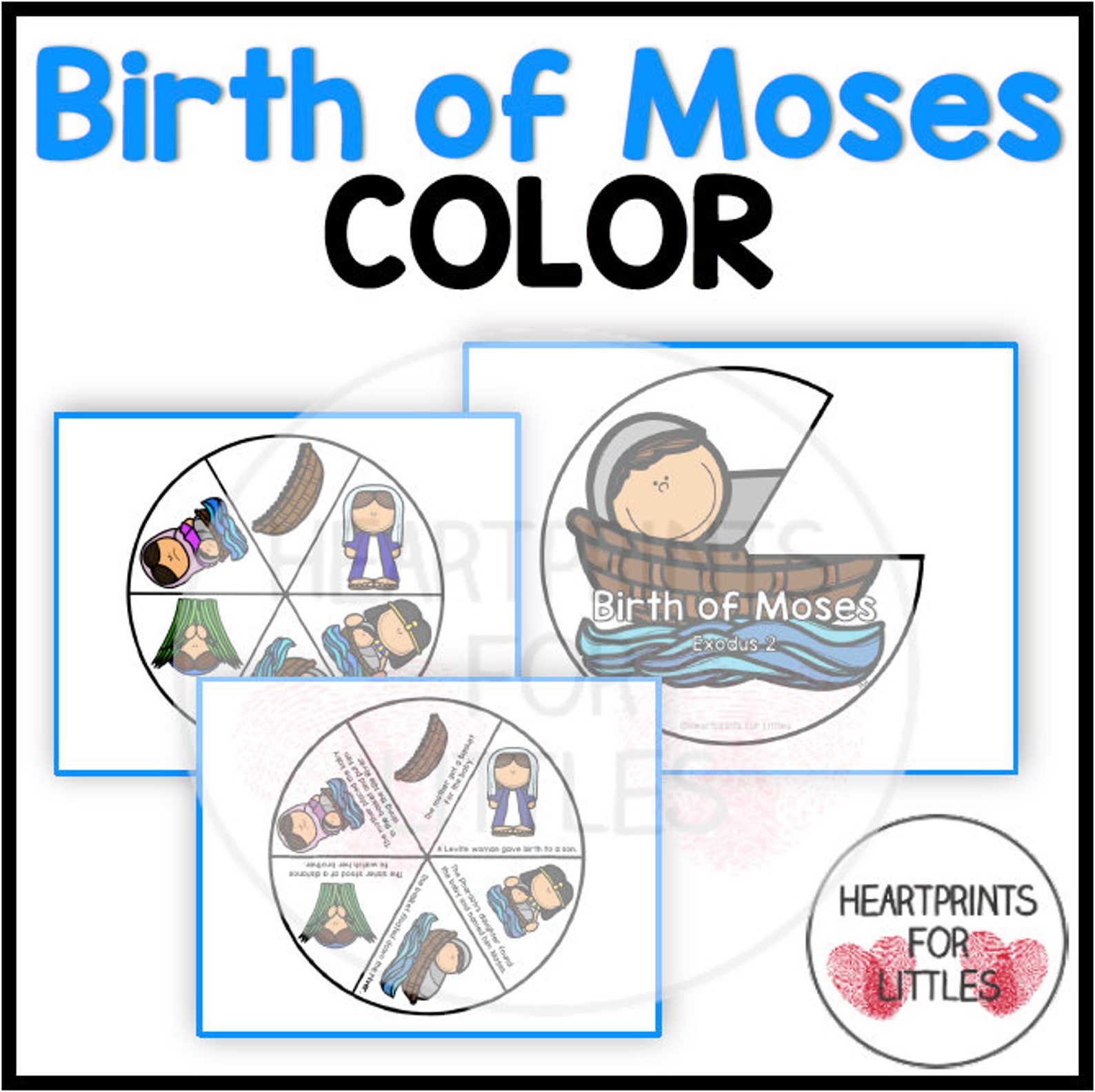 Birth of Moses Bible Story Wheel Bible Story Craft Sunday - Etsy