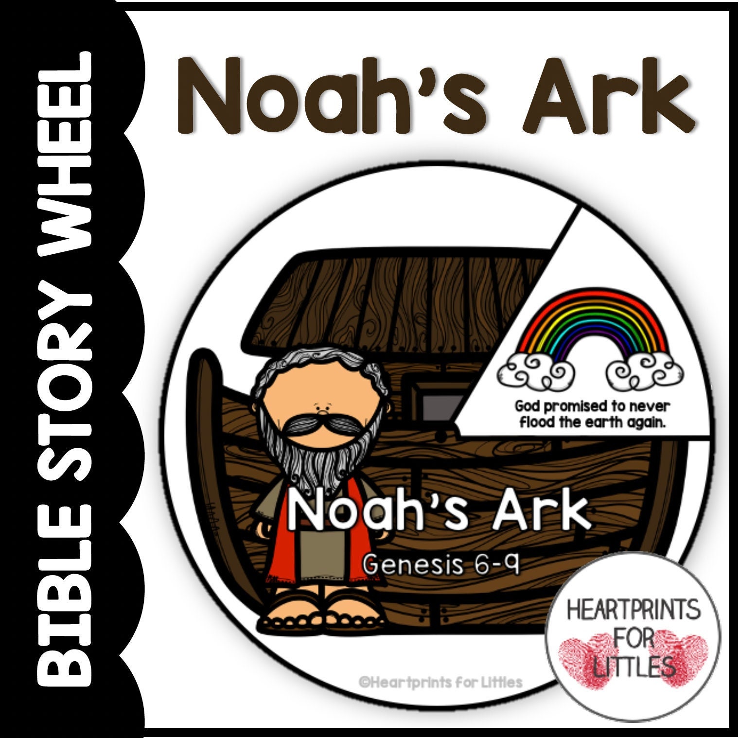 Noah's Ark Bible Story Wheel, Bible Craft, Sunday School Activity ...