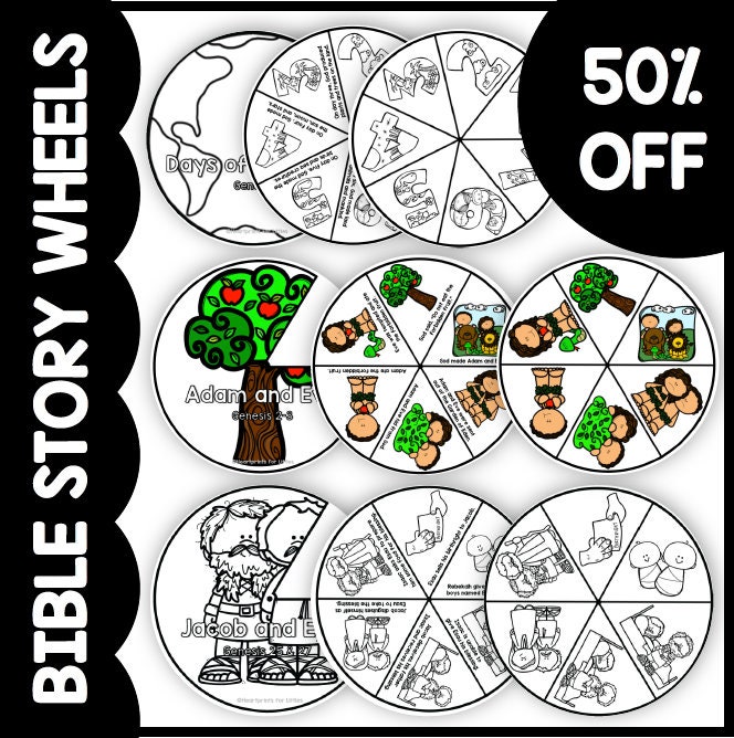 Bible Story Wheels MEGA Bundle Old and New Testament Bible - Etsy