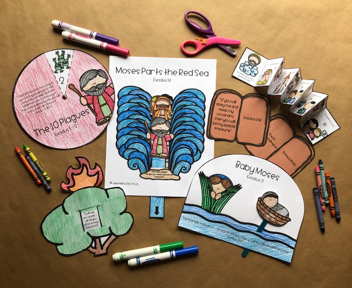 Old Testament Bible Story Crafts-Set 3 Moses Edition Bible | Etsy
