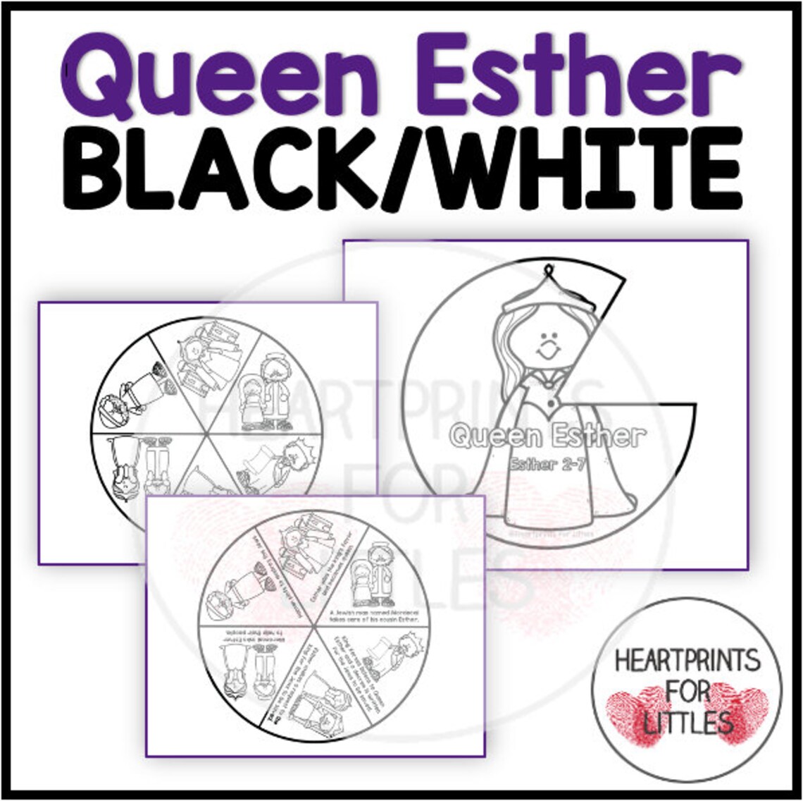 Queen Esther Bible Story Wheel Esther 2-7 Bible Story Craft - Etsy