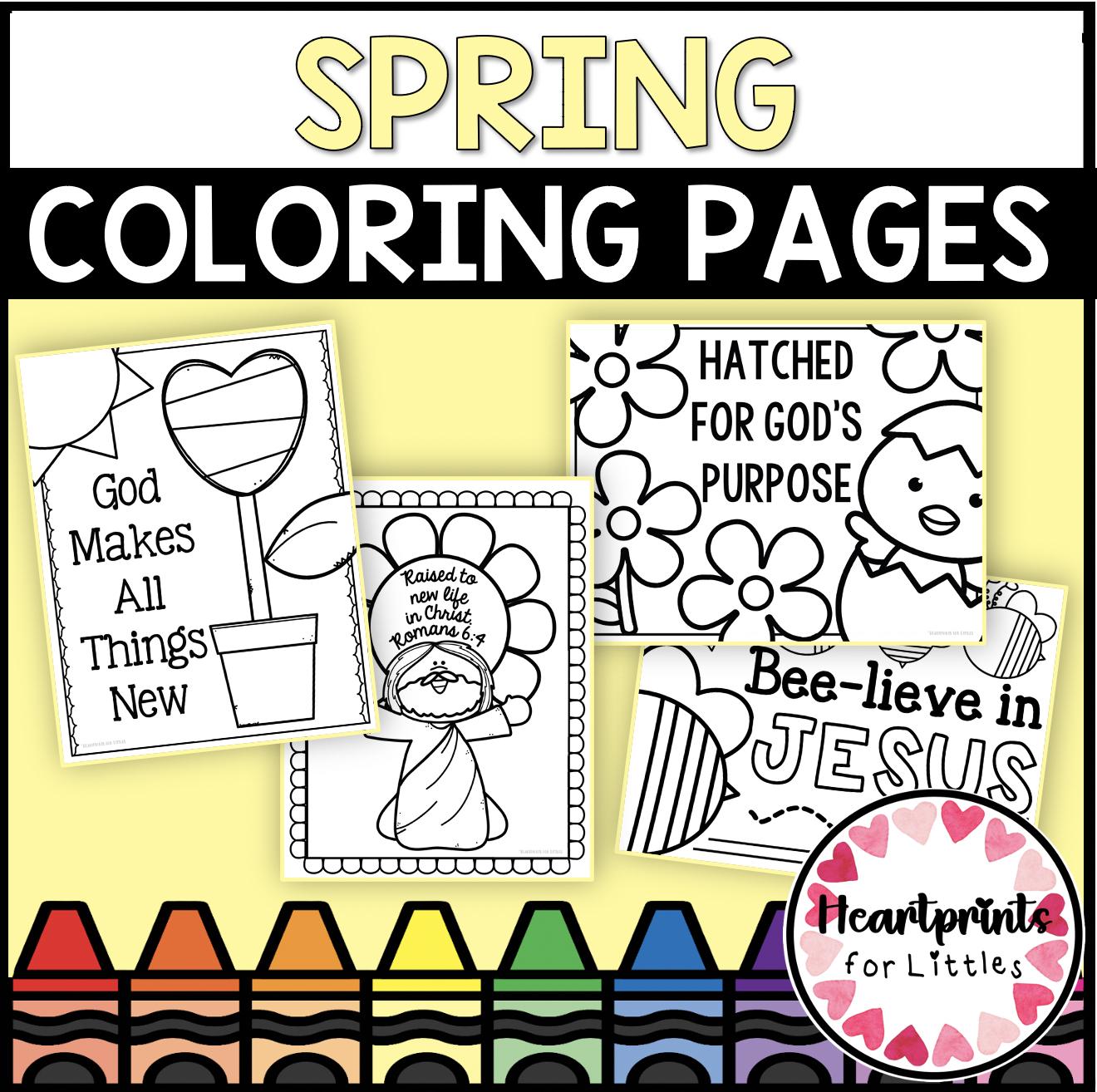 Christian Spring Coloring Pages for Kids | Sunday School Bible ...