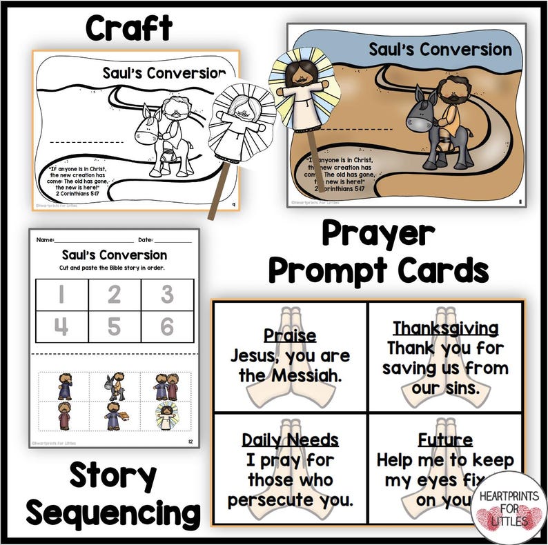 Saul's Conversion Bible Lesson, Acts 9, Homeschool & Sunday School ...