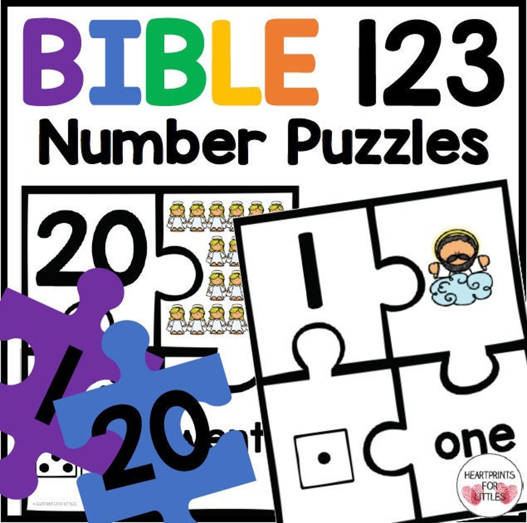 Bible Number Puzzles, Preschool Puzzles, Preschool Math, Homeschool ...