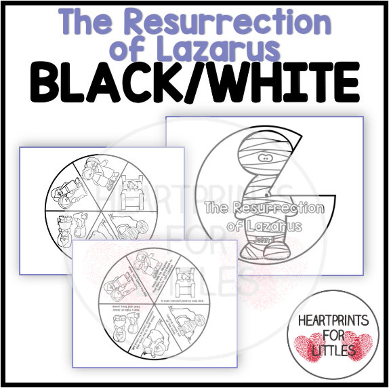 The Resurrection of Lazarus Bible Story Wheel, Bible Story Craft ...
