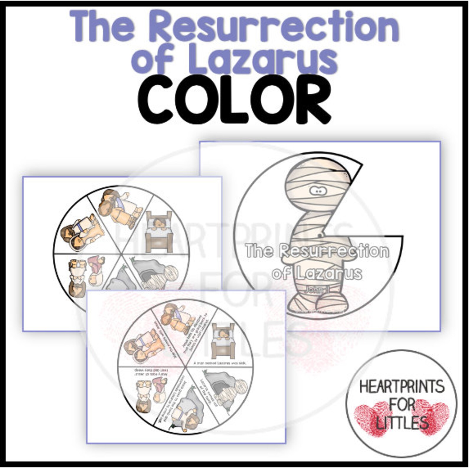 The Resurrection of Lazarus Bible Story Wheel Bible Story - Etsy