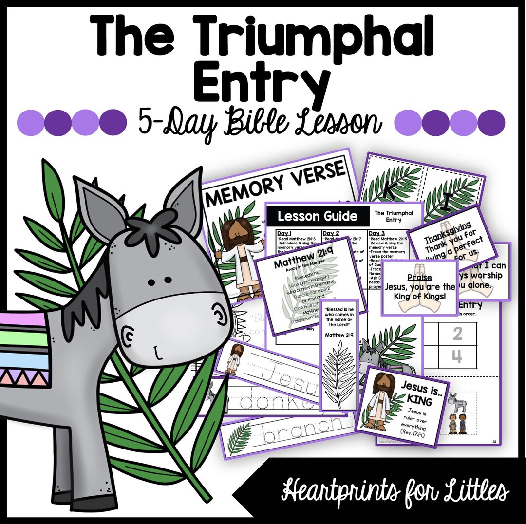 Easter Bible Lesson, Palm Sunday, the Triumphal Entry (digital Download ...