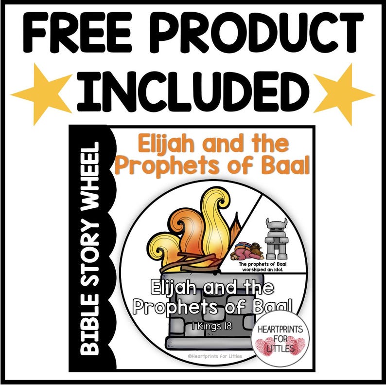 Elijah and the Prophets of Baal Bible Story Bundle, Bible Story ...