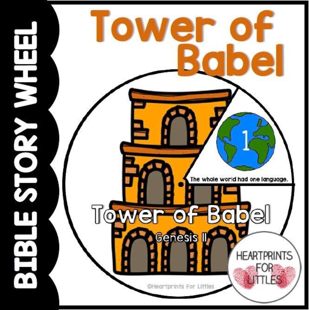 Tower of Babel Bible Story Wheel, Genesis 11, Bible Story Craft, Sunday ...