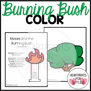Moses and the Burning Bush Bible Craft for Kids Sunday School - Etsy