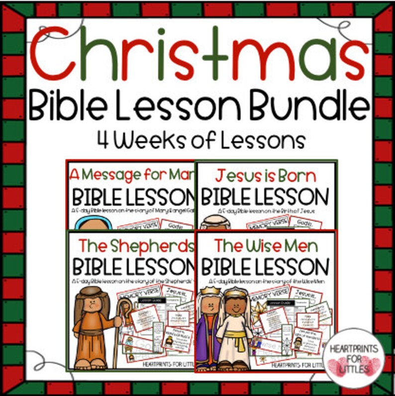 Christmas Bible Lessons 4 Weeks of Christmas Activities for - Etsy