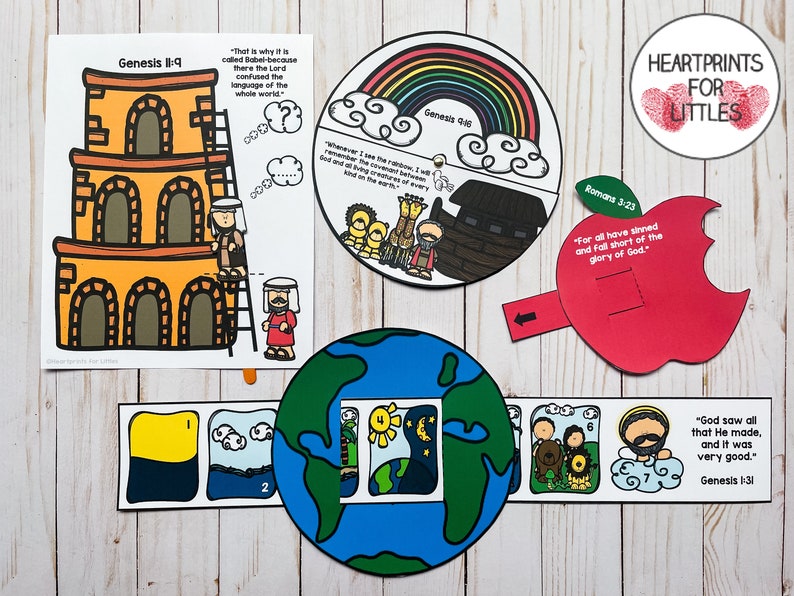 Old Testament Bible Story Crafts: Set 1, Sunday School Activities and ...