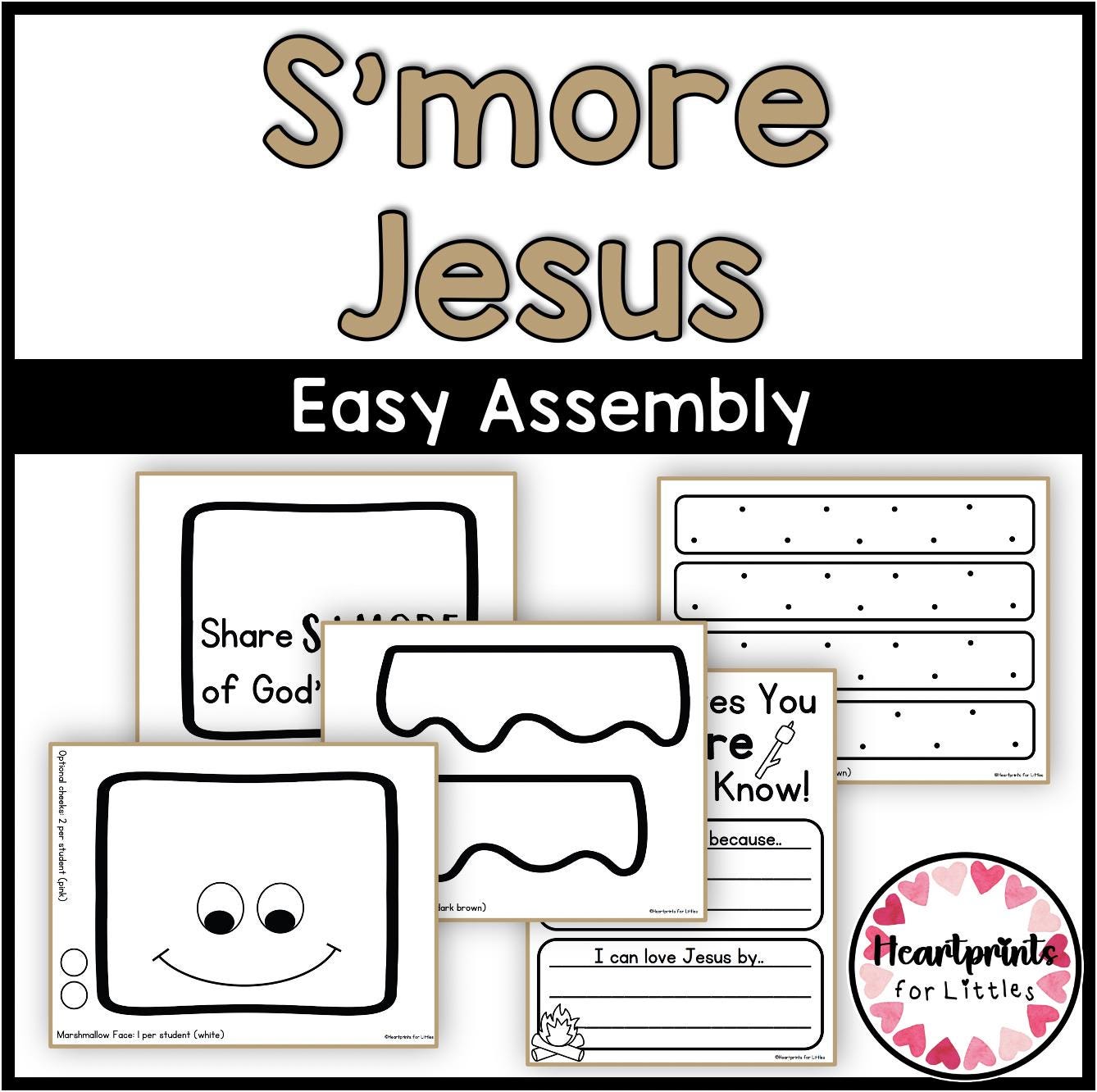 S'more Jesus Sunday School Craft, VBS Summer Bible Activity & Craft ...