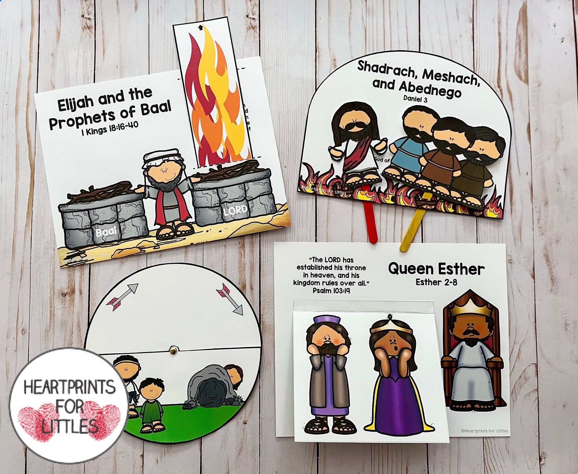 Old Testament Bible Story Crafts: Set 6, Sunday School Activities and ...