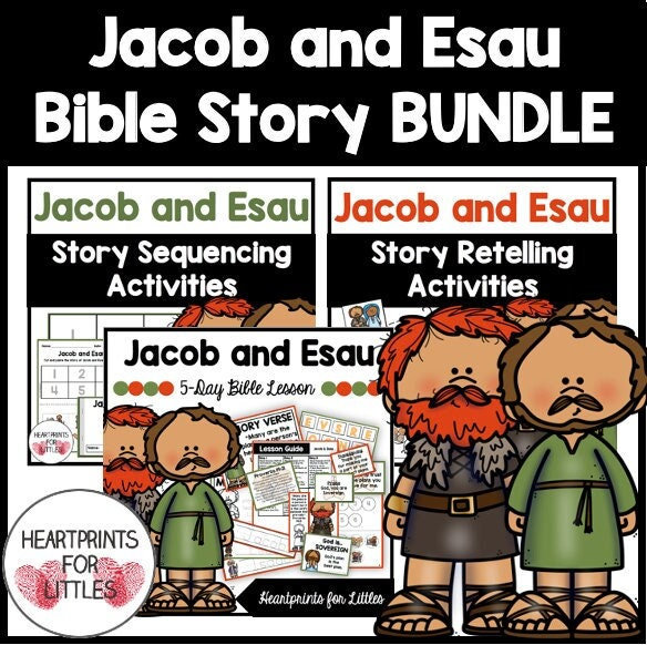 Jacob and Esau Bible Story Bundle, 5-day Bible Lesson, Sequencing ...