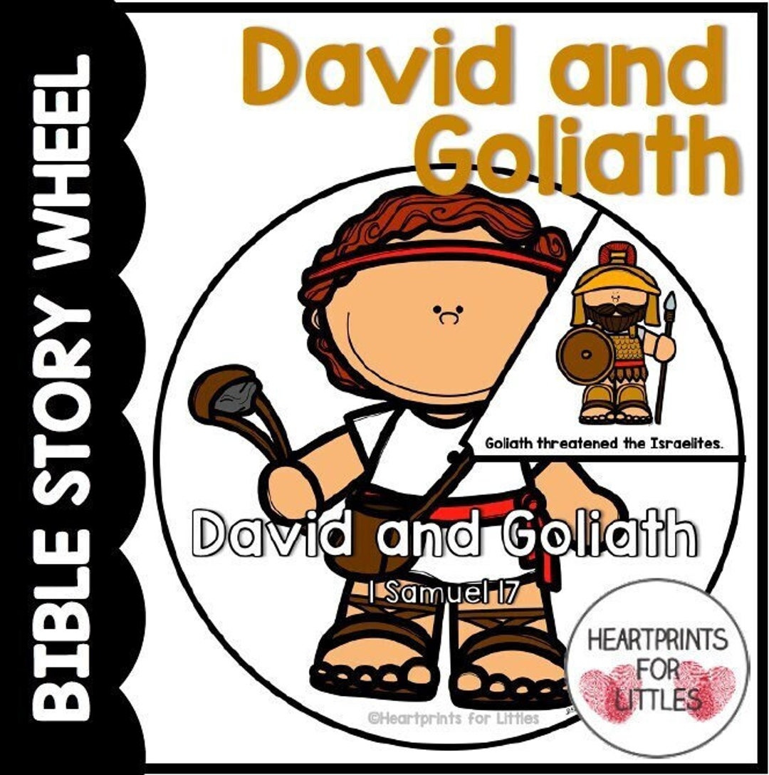 David and Goliath Bible Story Wheel, 1 Samuel 17, Bible Story Craft ...