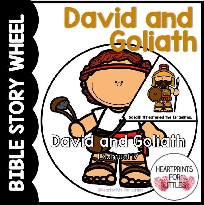 David and Goliath Bible Story Wheel 1 Samuel 17 Bible Story - Etsy