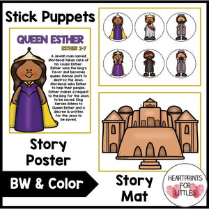 Queen Esther Bible Story Retelling Activities for Kids, the Book of ...