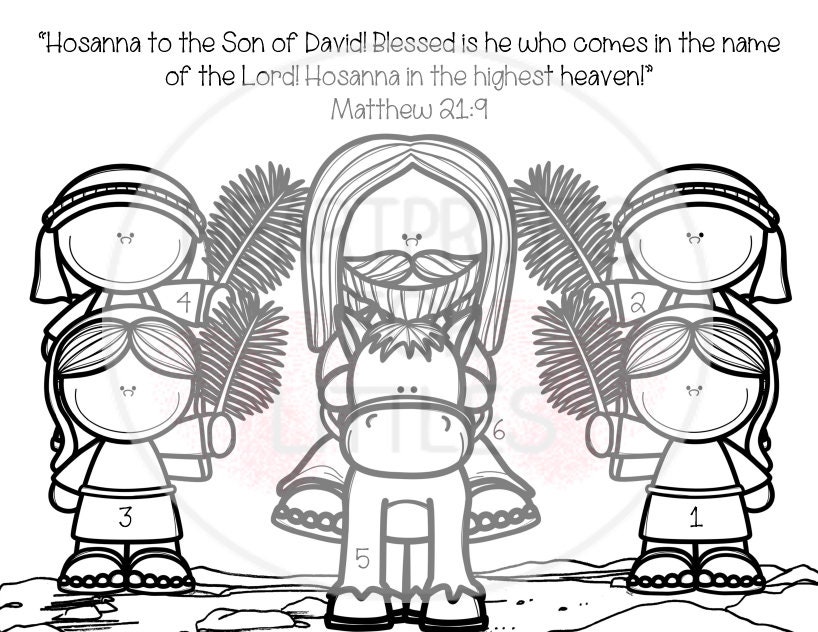Lent Coloring Pages | 40‑day Easter Story Countdown for Kids (digital ...